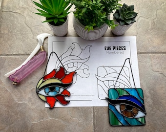 Stainedglass Crying Eye Pattern, Thirdeye Stained Glass Pattern, Craft ...