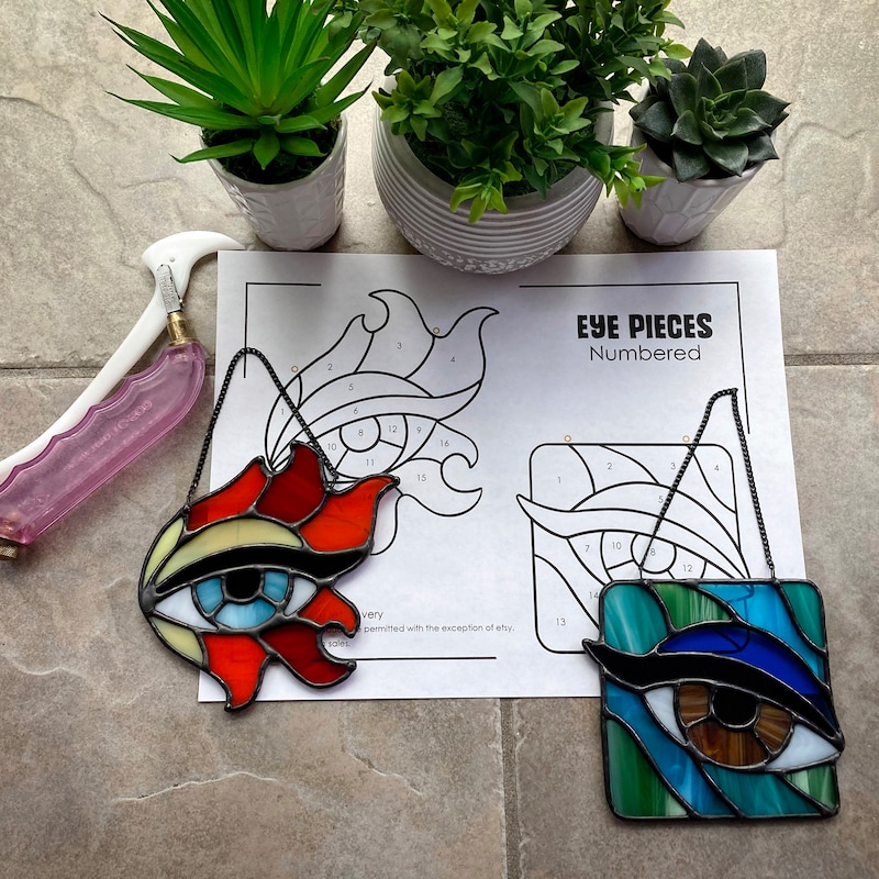 Evil Eye Stained Glass - Etsy Denmark