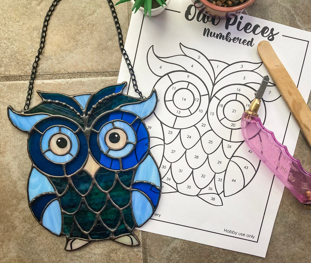 Pattern- Owl 2 Stained Glass Suncatcher - Etsy