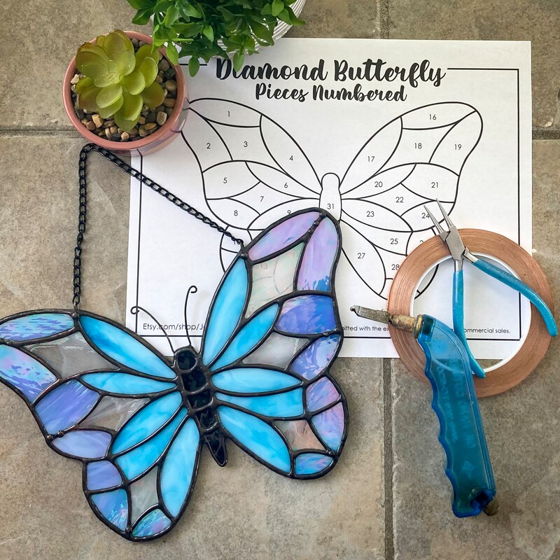 Butterfly Stained Glass Patterns - Etsy