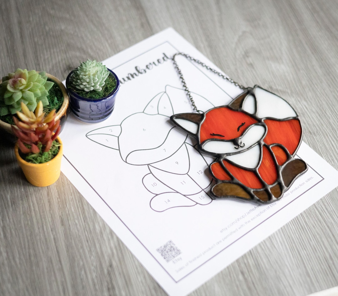 Pattern- Fox Stained Glass Suncatcher - Etsy