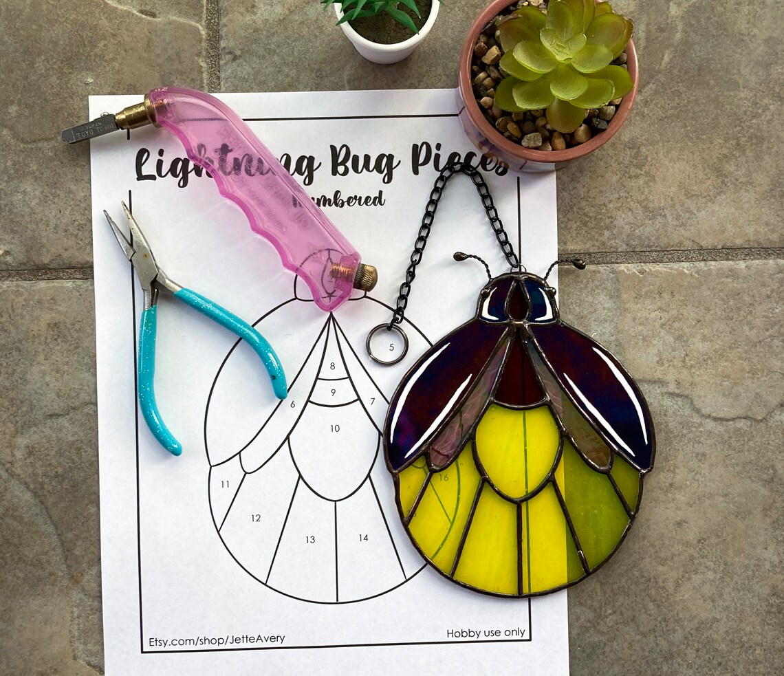 Pattern- Lightning Bug Suncatcher - Etsy