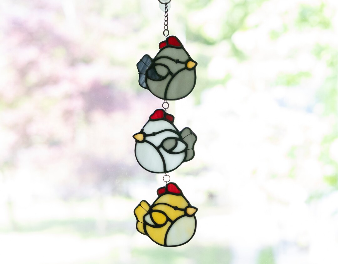 Little Chicks Stained Glass Suncatcher - Etsy