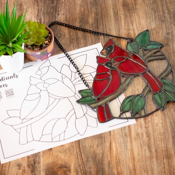 Stained Glass Cardinal Pattern - Etsy