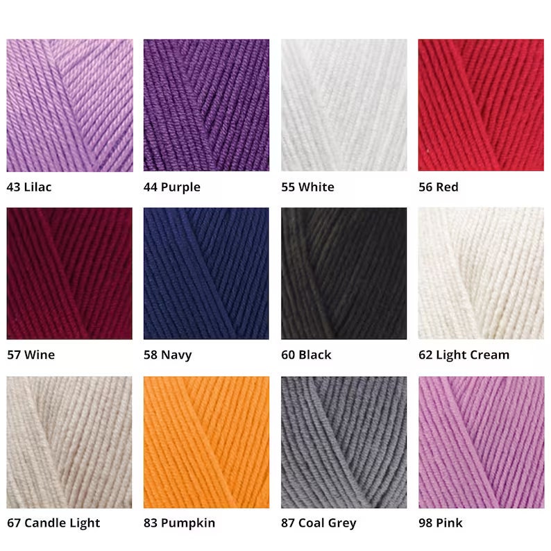 Alize Cotton Gold Yarn, Amigurumi Crochet Yarn, Mercerized Cotton ...