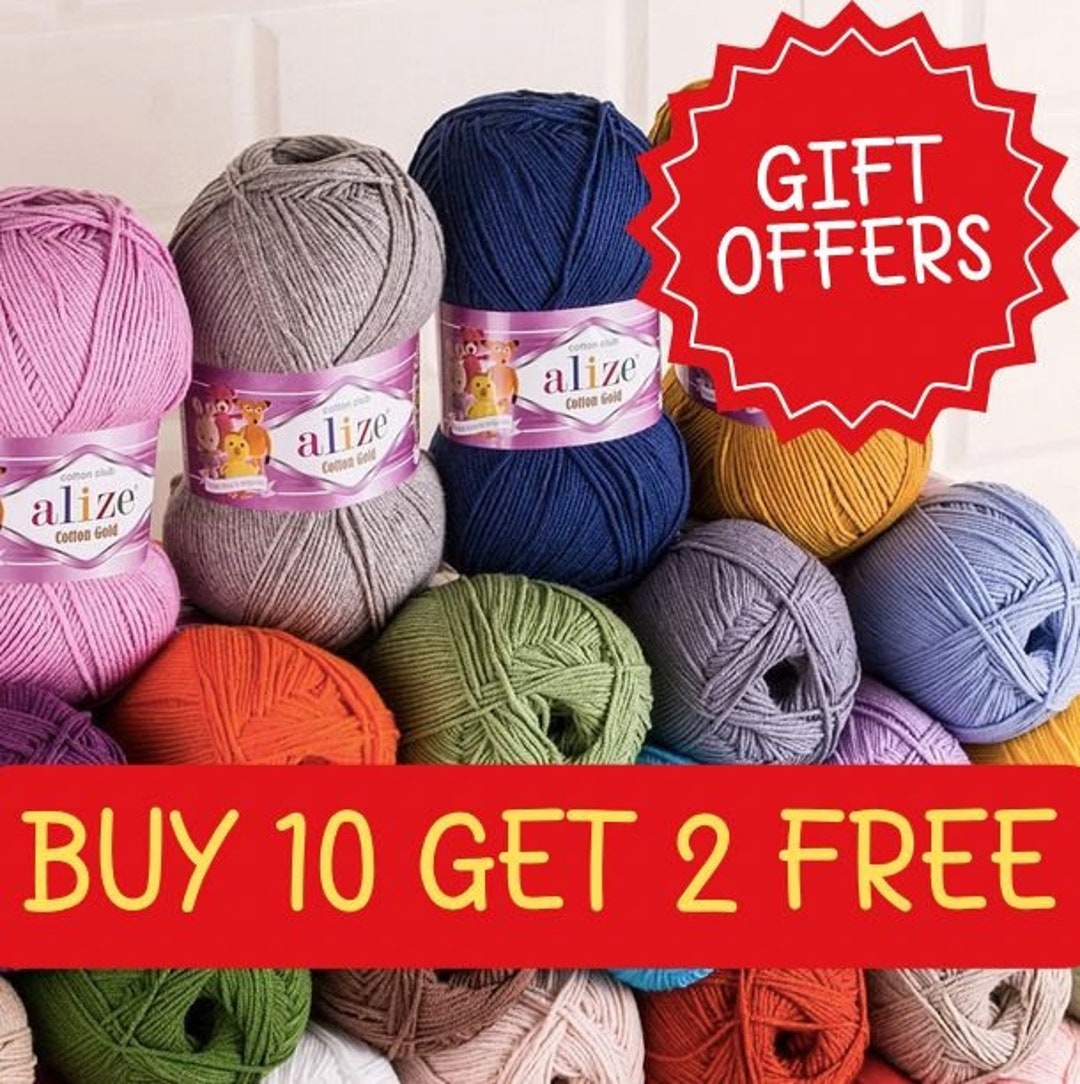 Alize Cotton Gold Yarn, Amigurumi Crochet Yarn, Mercerized Cotton ...