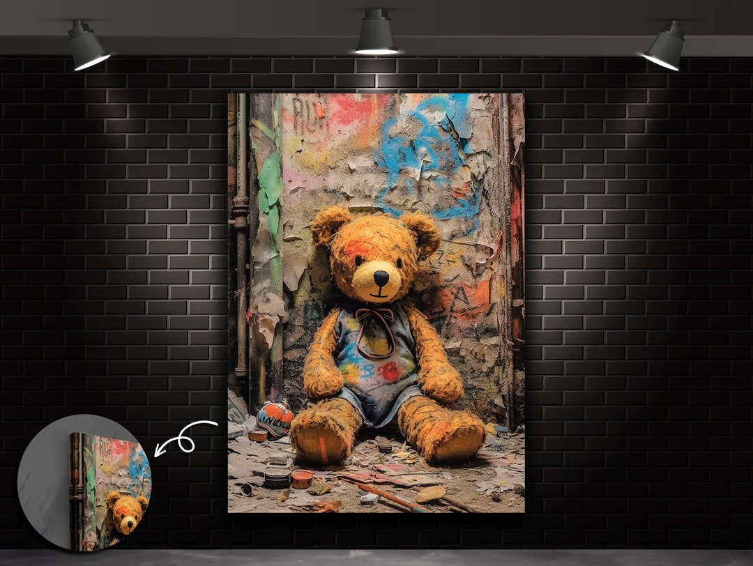 Teddy Bear Pop Art Teddy Bear Prints Cartoon Wall Art - Etsy