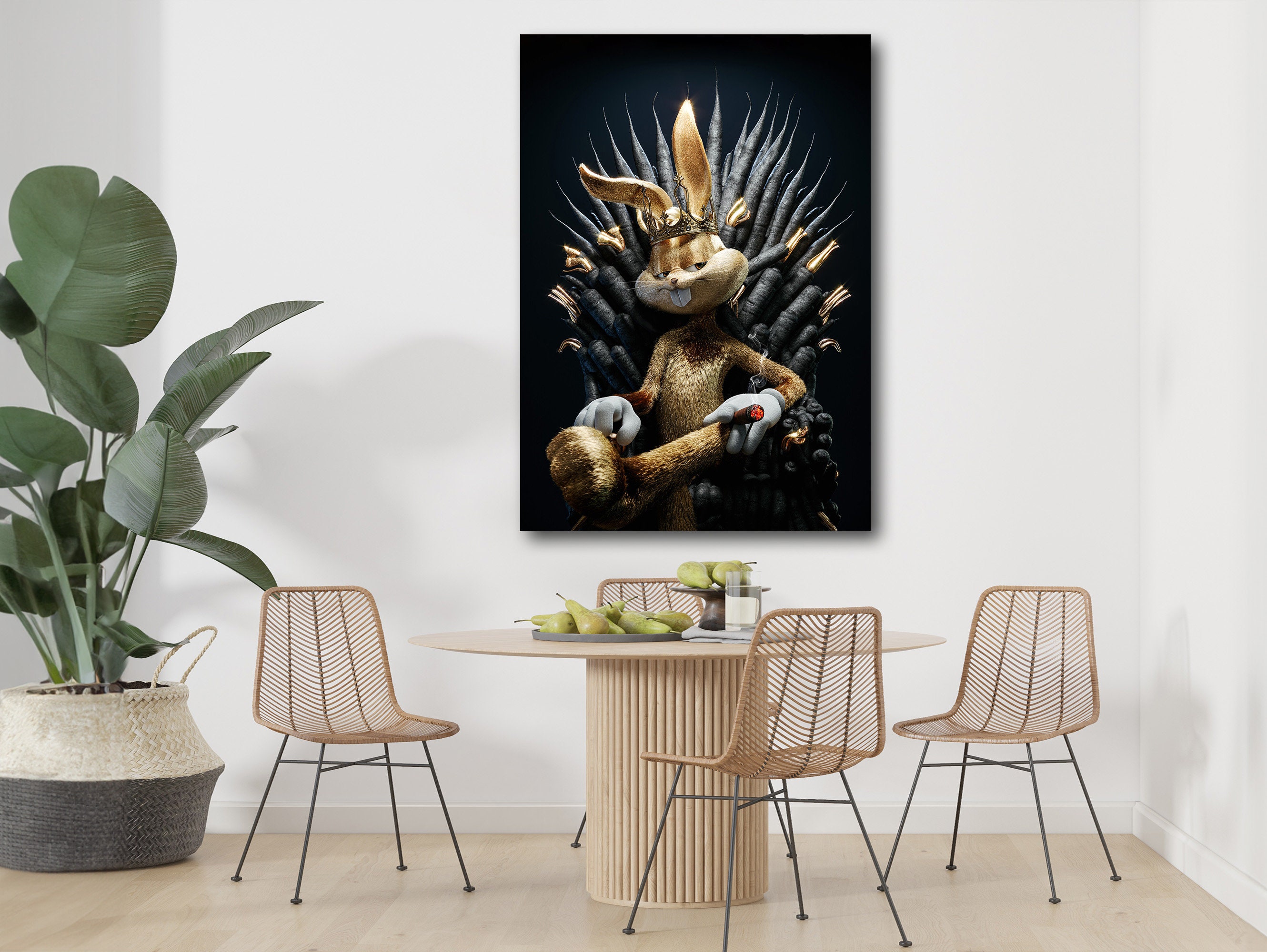 Smoking Bugs Bunny Pop Art Comic Cartoon Mural Art Print - Etsy