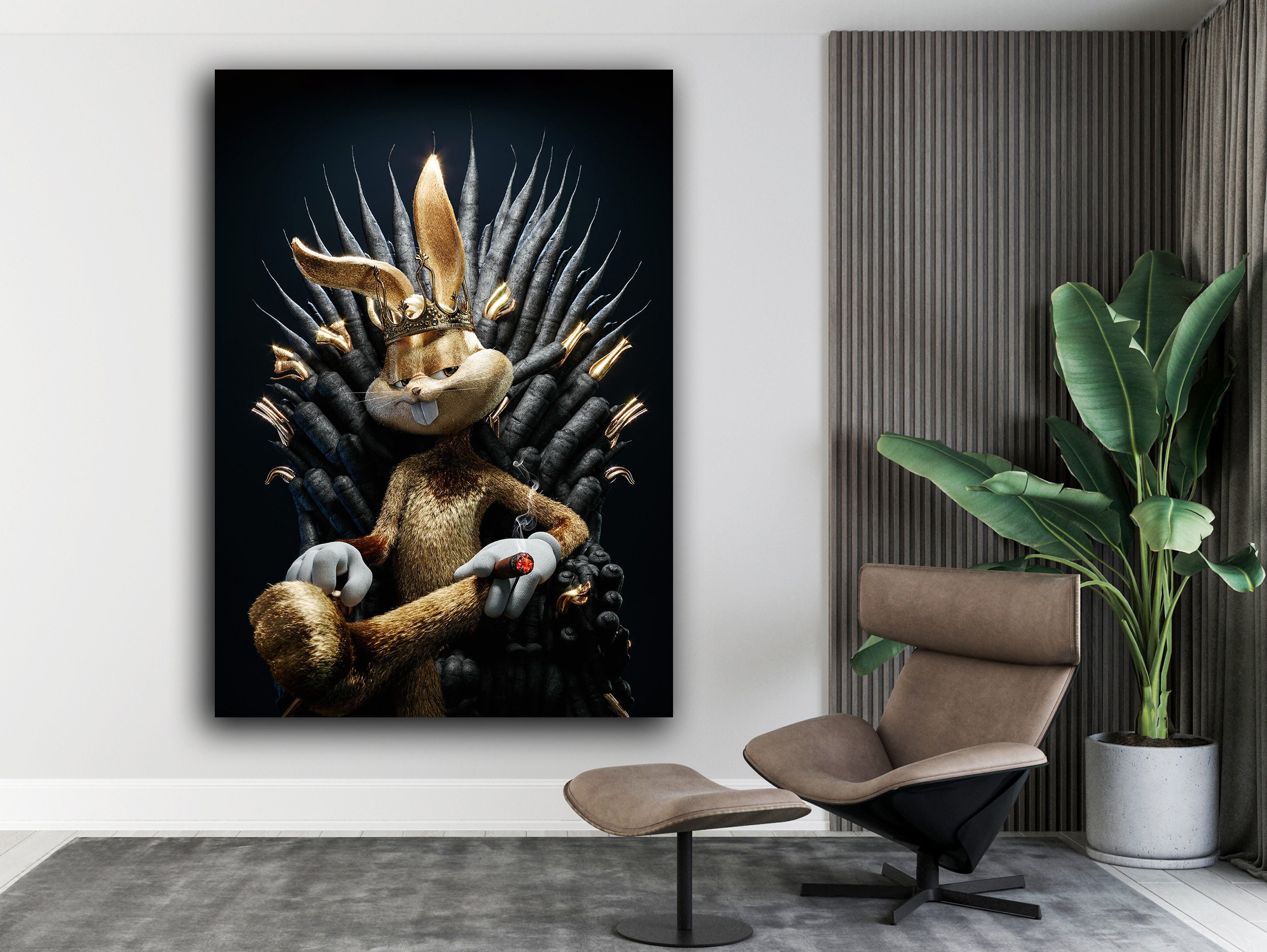 Smoking Bugs Bunny Pop Art Comic Cartoon Mural Art Print - Etsy