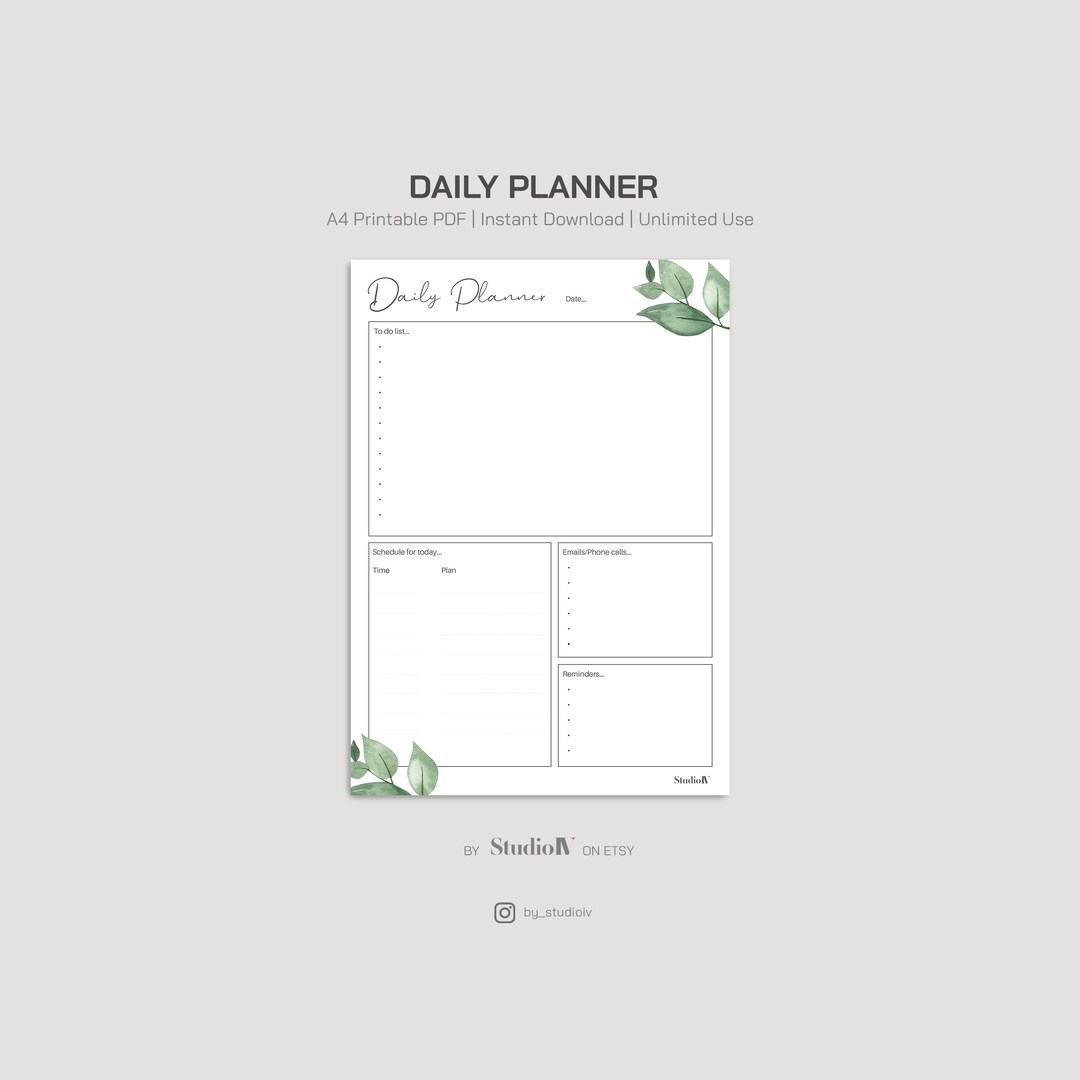 Printable Daily Planner Class Planning Teacher Plan School College ...