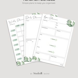 Printable Teacher Bundle Lesson Planning Teacher Plan - Etsy