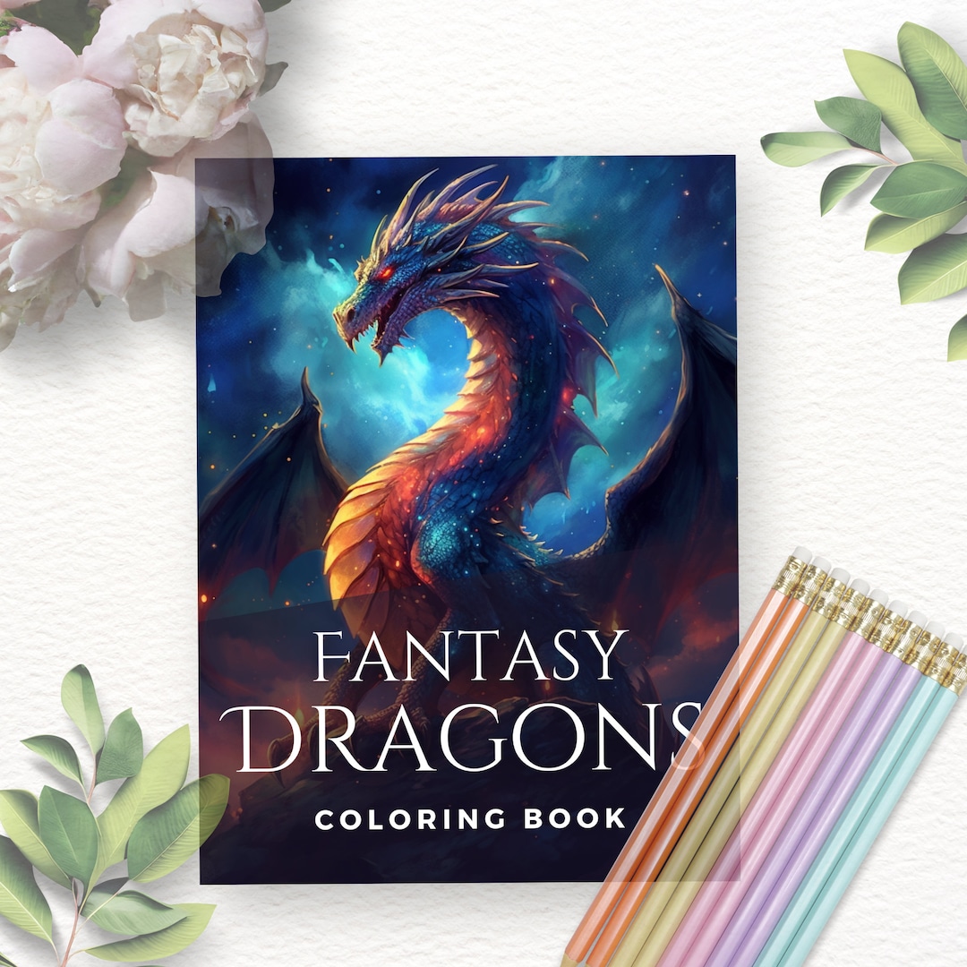 34 Coloring Pages Fantasy Dragons Coloring Pages Printable - Etsy