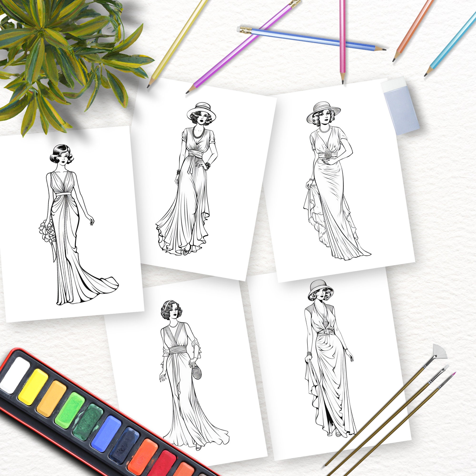 27 Coloring Pages vintage Fashion Coloring Pages Printable Coloring ...