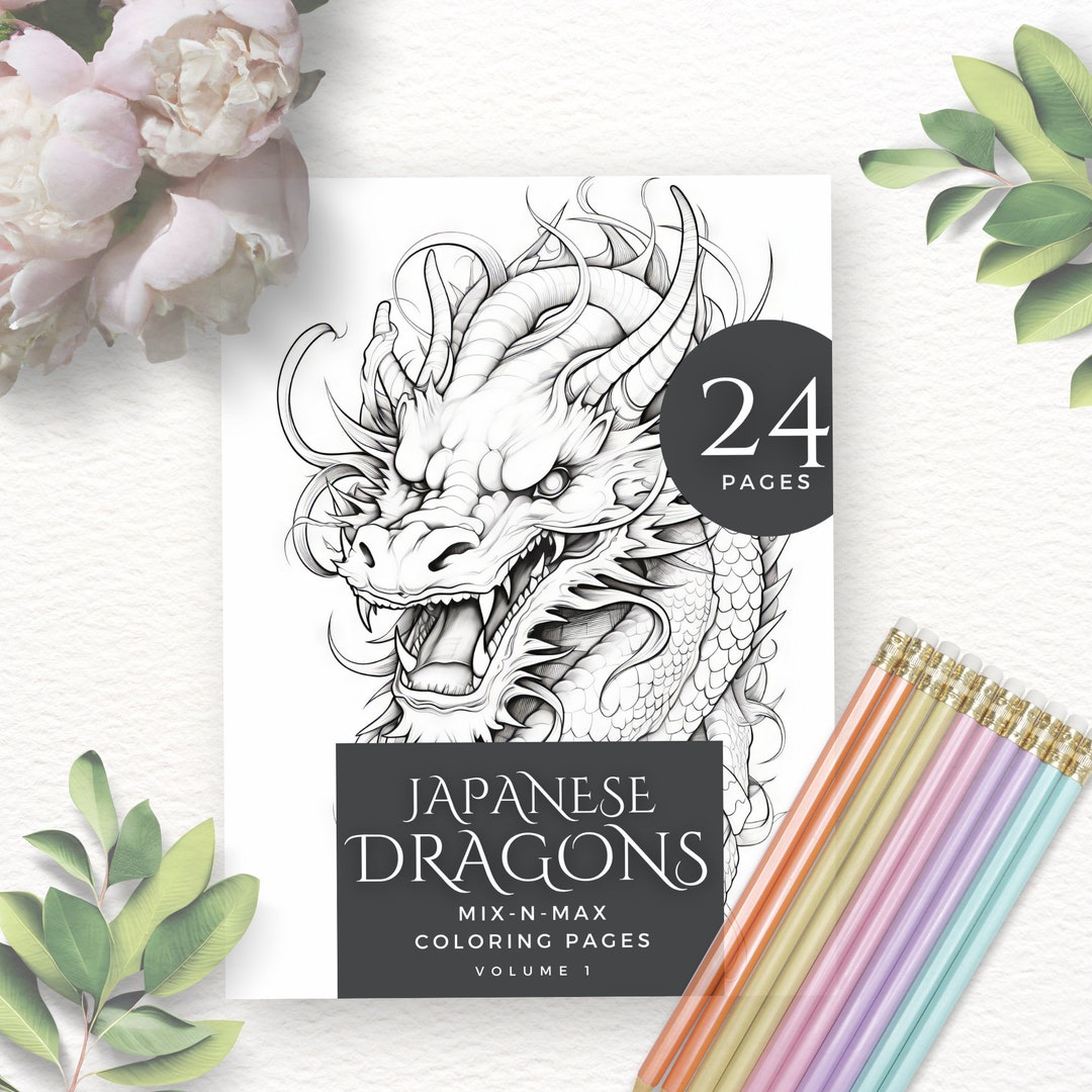 24 Coloring Pages Japanese Dragons Coloring Pages Printable Coloring ...