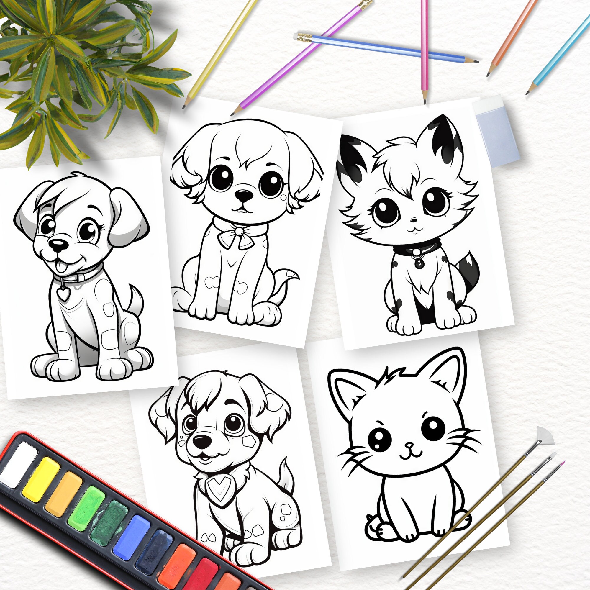 27 Coloring Pages Cute Pets Coloring Pages Printable - Etsy