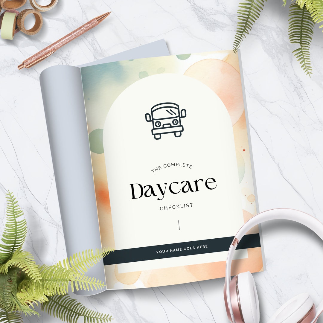 Daycare Checklist Checklist Printable PDF File - Etsy