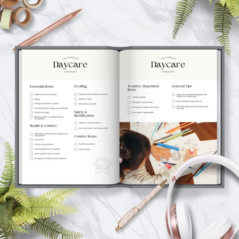 Daycare Checklist Checklist Printable PDF File - Etsy