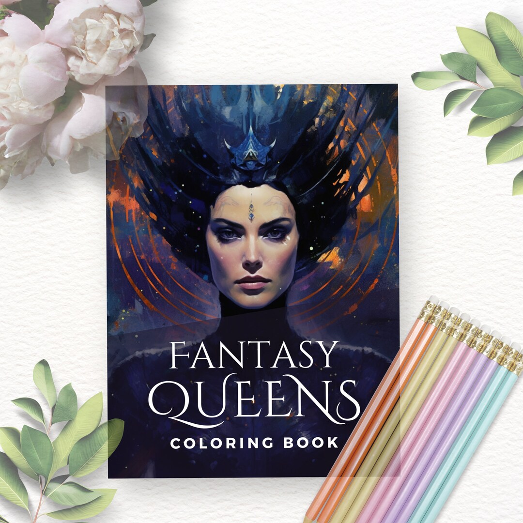 41 Coloring Pages Fantasy Queens Coloring Pages Printable Coloring Activities Instant Download ...