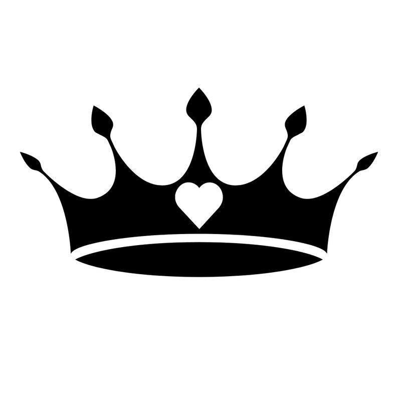 Crown With Heart Princess, Queen Instant Download Svg, Png,digital ...