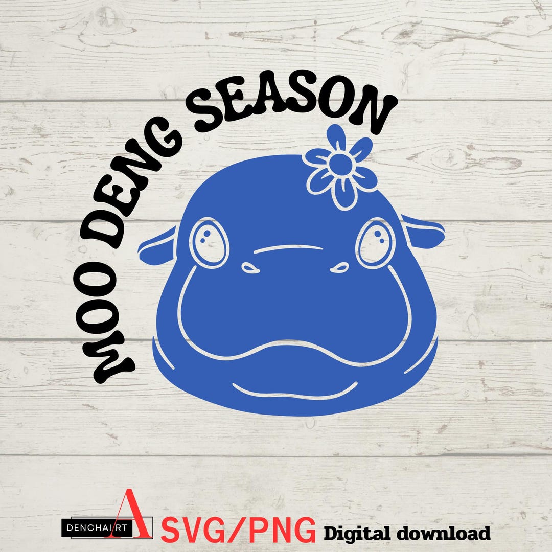 Moo Deng Hippo SVG PNG, Moodeng Season,decor Tote Bag T-shirt Printing ...
