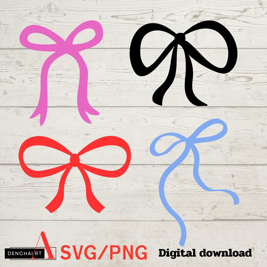 Boho Ribbon Svg Bundle, Coquette Bow Svg, Ribbon Svg, Bow Svg Png, Hair ...