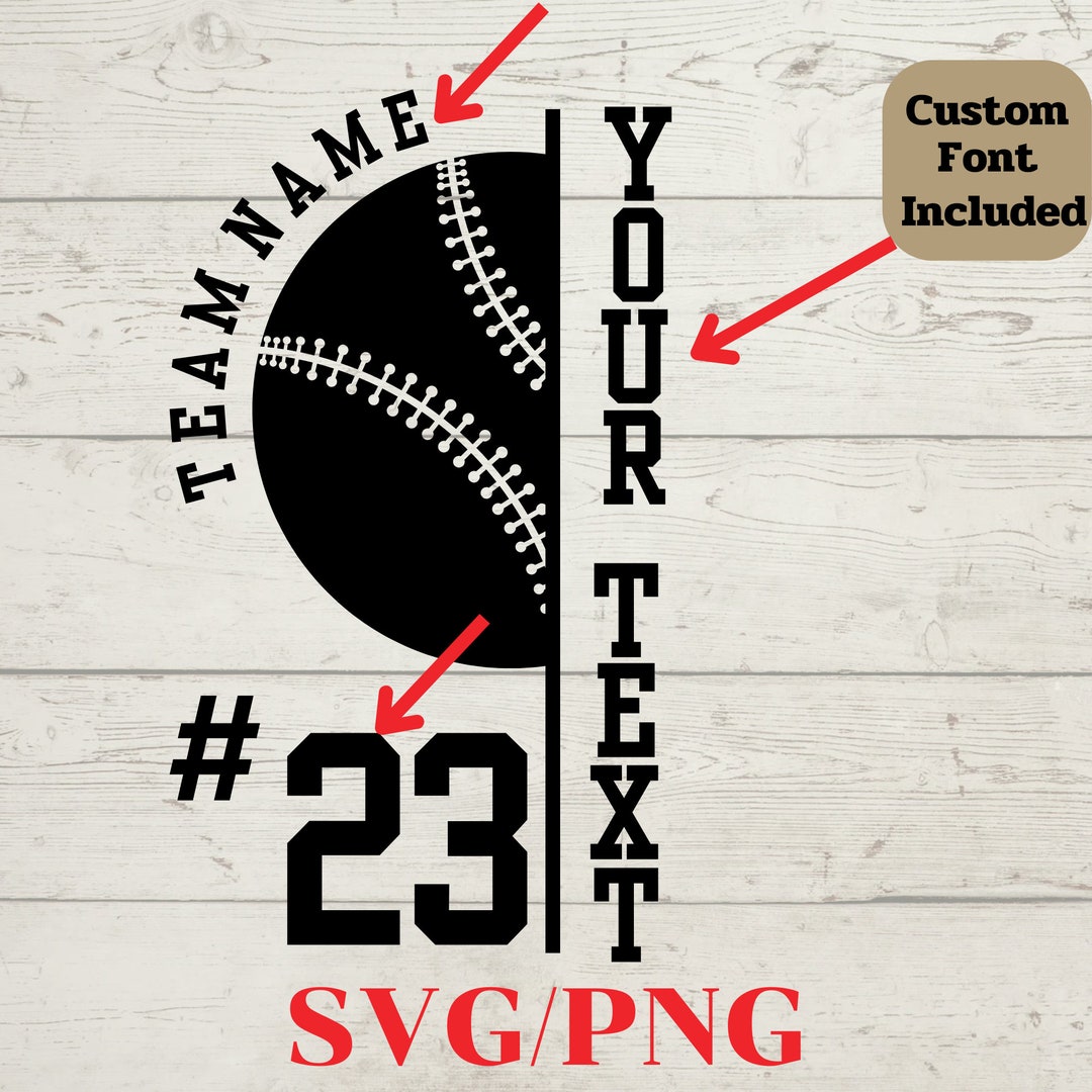 Custom Baseball SVG, Baseball Name SVG, Printable Baseball PNG ...