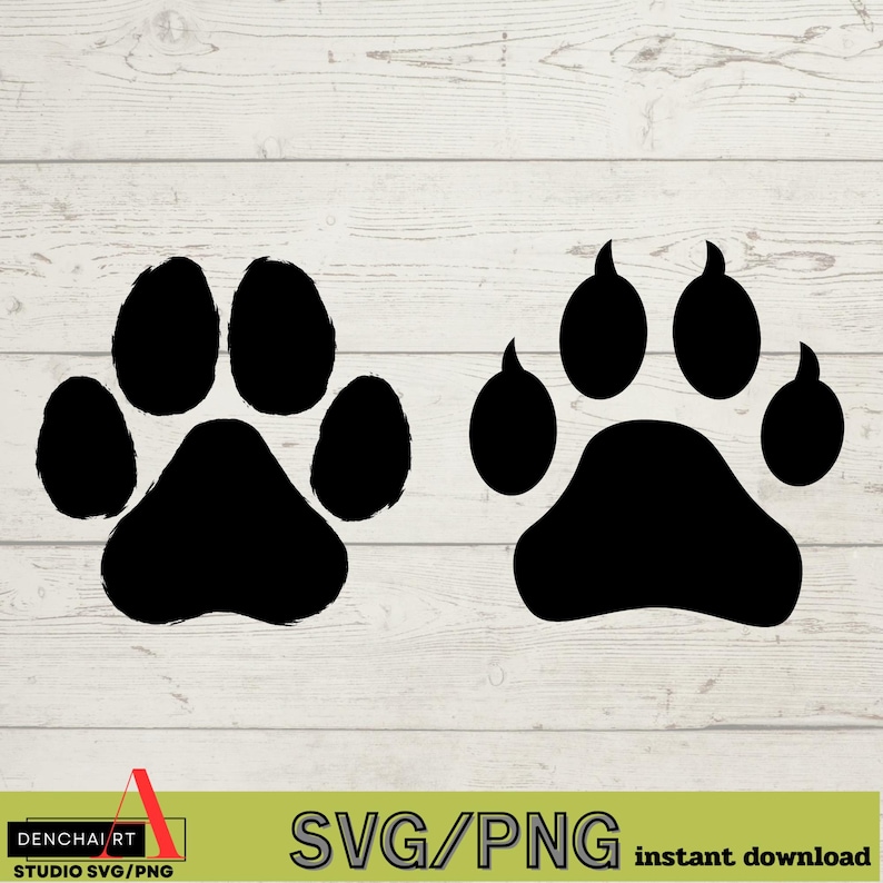 Paw Print SVG: Tiger, Dog, Cat Paw Clipart (digital Download) - Etsy