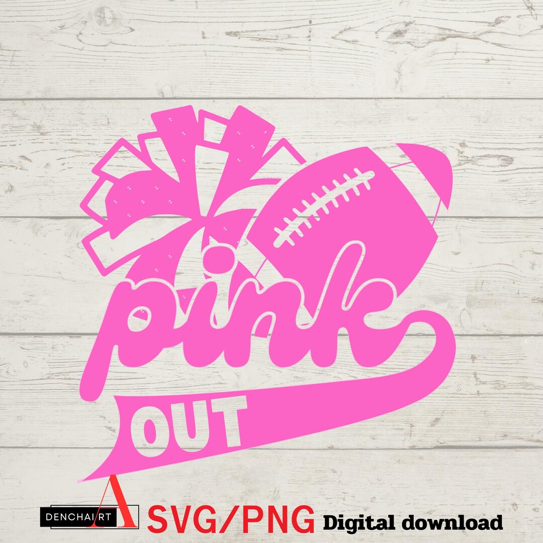 Pink Out Svg, in October We Wear Pink, Glitter Breast Cancer Awareness ...