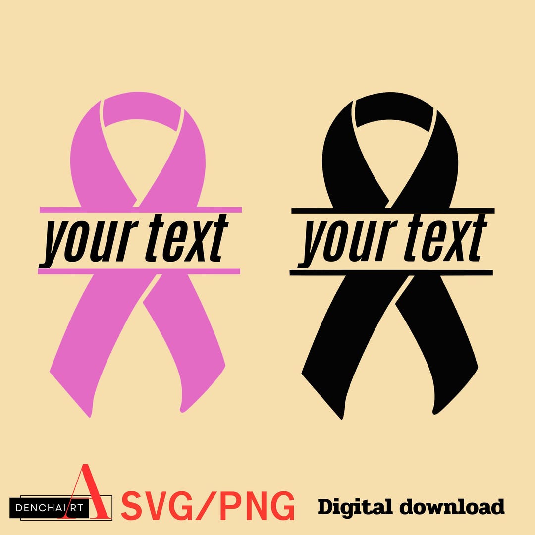 Awareness Ribbon Monogram | Awareness Ribbon Split Name Frame | Cancer ...