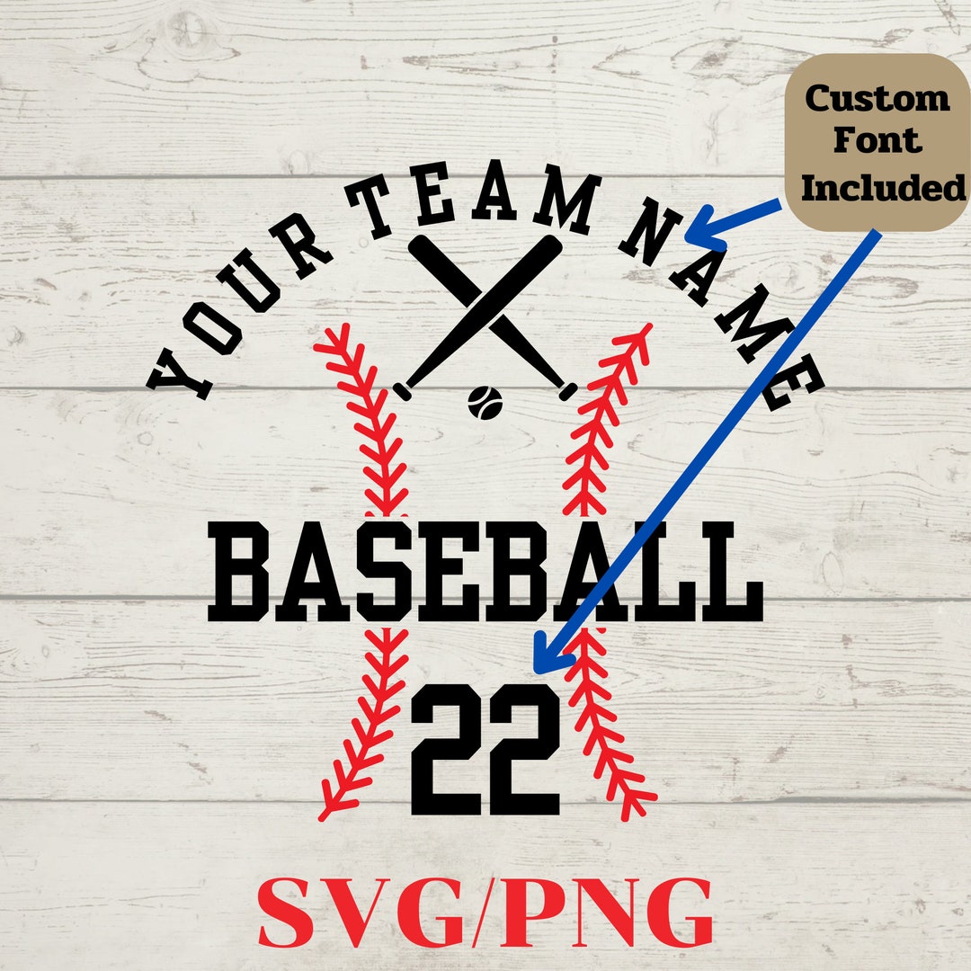 Custom Baseball SVG, Baseball Name SVG, Printable Baseball PNG ...