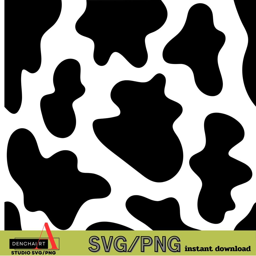 Cow Print, Cow Spots, Cow Print Pattern Instant Download SVG, PNG ...