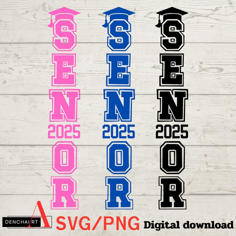 Senior 2025 Vertical SVG Cricut, 2025 Graduation SVG, Class of 2025 SVG ...