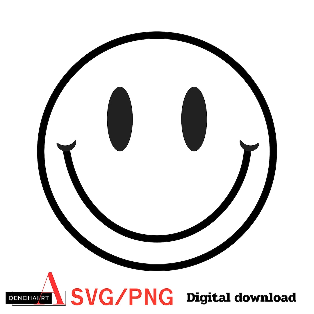 Smiley Face Digital Download SVG Png,smile Includes Transparent PNG. No ...