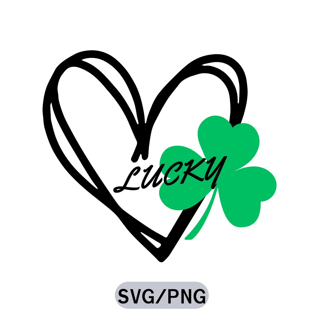 Clover Heart SVG Png, Shamrock SVG, St. Patrick's Day SVG, Irish Svg ...