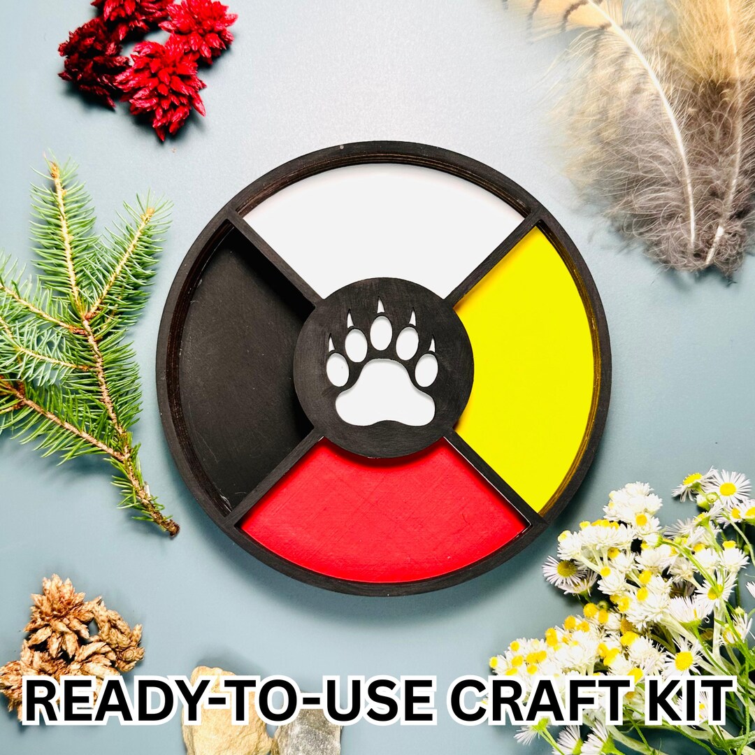 Medicine Wheel Craft Kit: Indigenous-inspired Wooden Colouring ...
