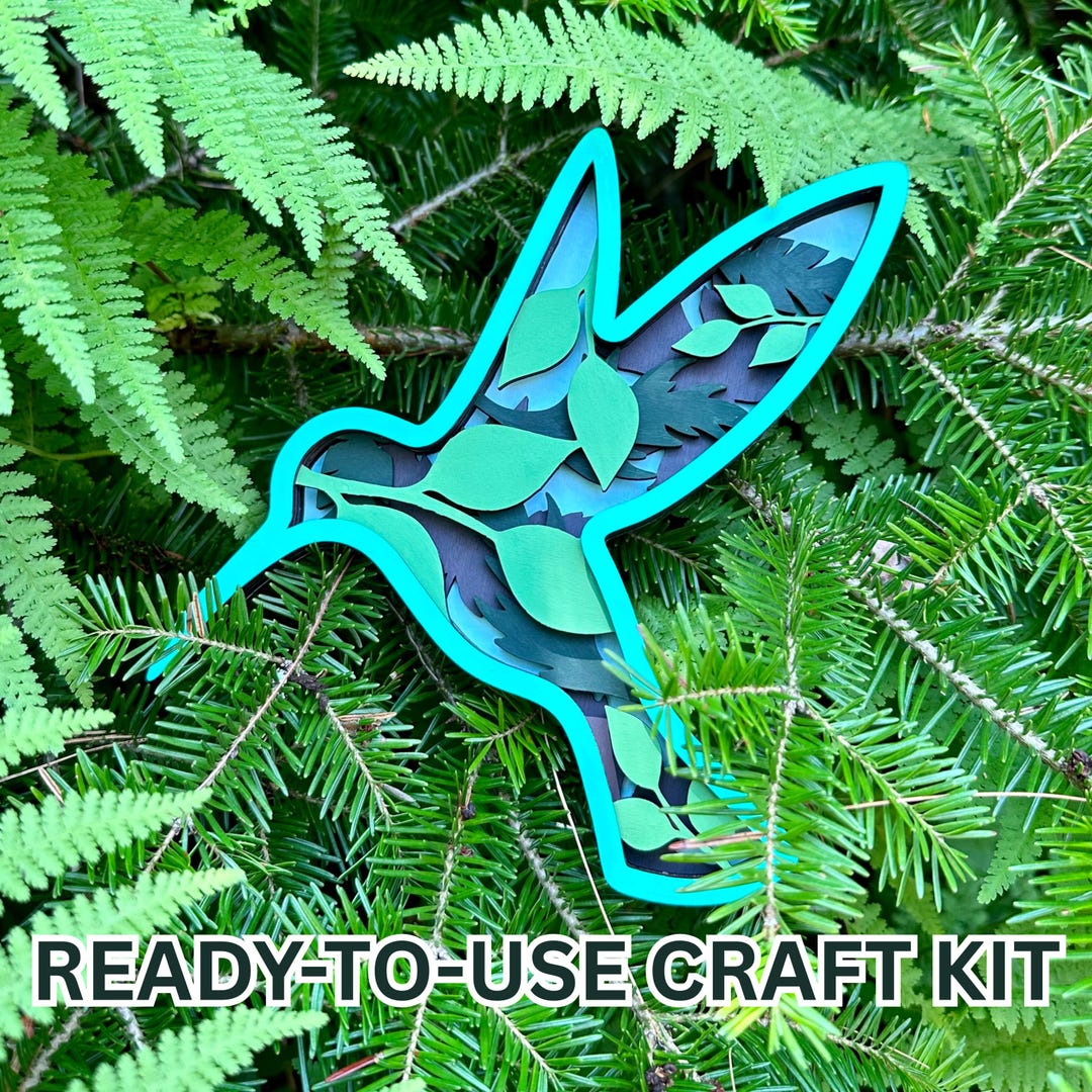 Wooden Craft Kit Hummingbird Colouring Kit - DIY Activity for Kids ...