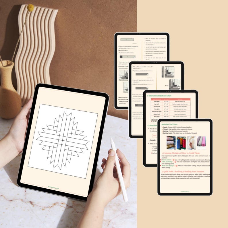 Astrodelic Compass Quilt Pattern PDF | Modern Geometric Quilt ...