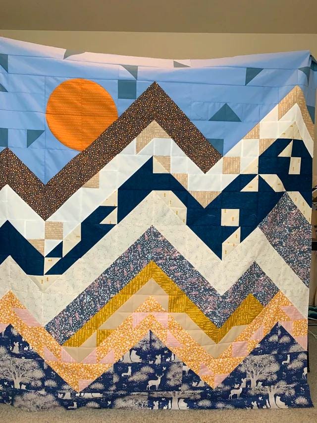 Mountain Range Quilt Pattern PDF: Modern Geometric Patchwork (digital ...