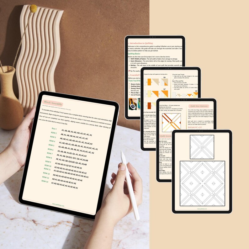 Villager Quilt Pattern PDF | Modern Geometric Quilt | Beginner-friendly ...