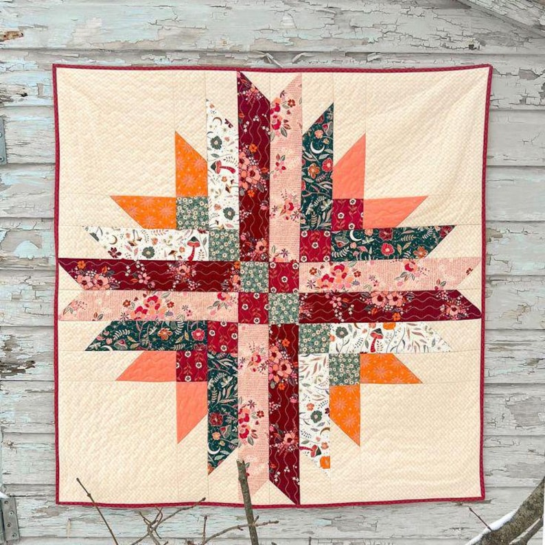 Astrodelic Compass Quilt Pattern: Modern Geometric Design (PDF Download ...