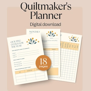 Quilt Planner, Printable Simple Quilting Journal Digital Download ...