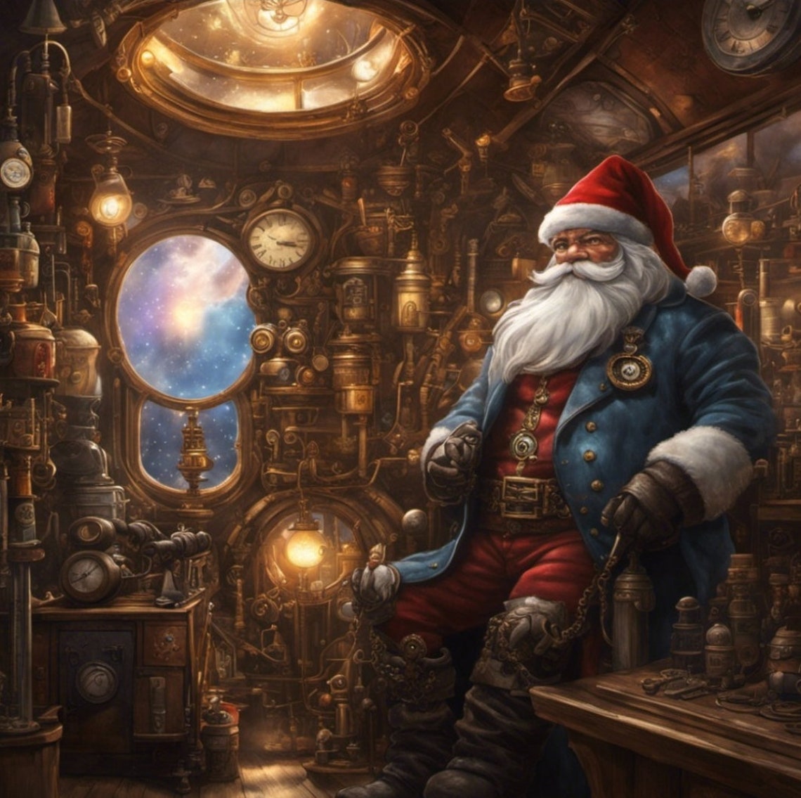 Steampunk Santa, Christmas , Santa, Reindeer, Sleighs, Celebrate ...