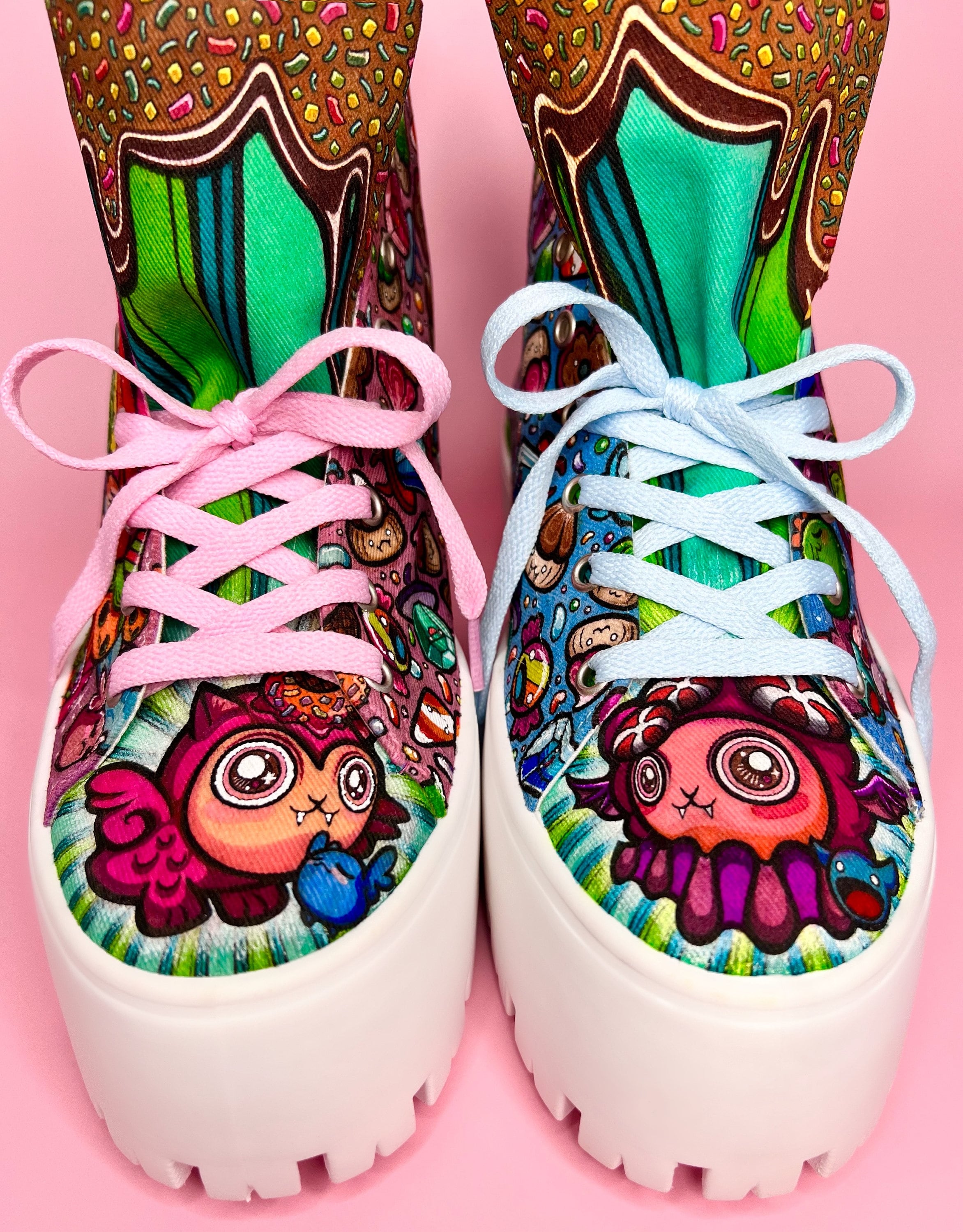 Candy Coated Sweet Tooth Cute Custom Hand Drawn Kawaii Art Platform ...