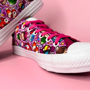Candy Coated Sweet Tooth Cute Custom Hand Drawn Kawaii Art Converse ...