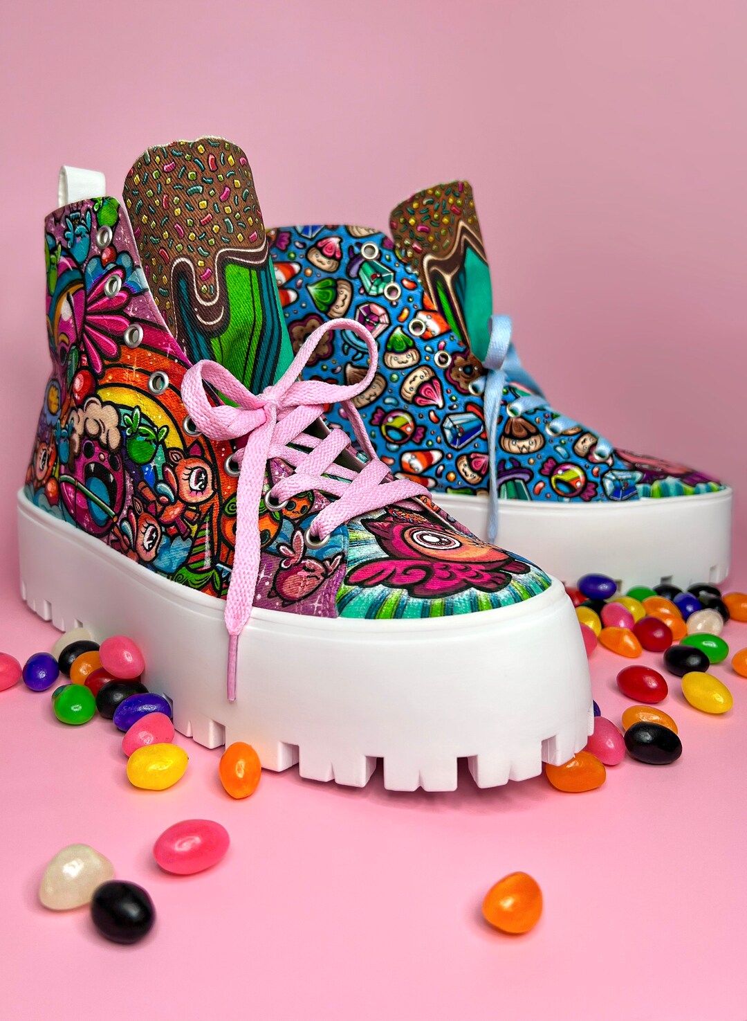 Candy Coated Sweet Tooth Cute Custom Hand Drawn Kawaii Art Platform ...