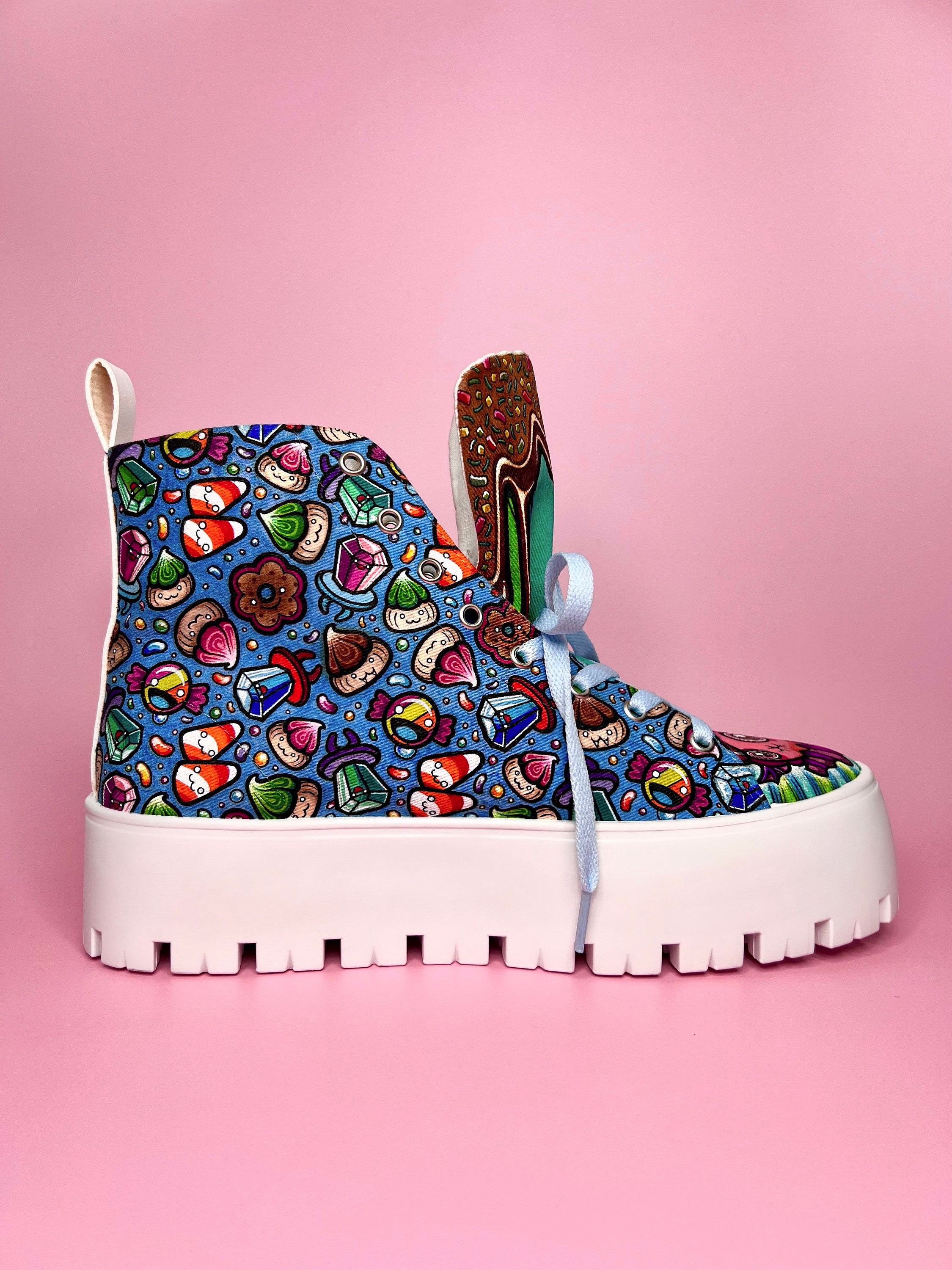 Candy Coated Sweet Tooth Cute Custom Hand Drawn Kawaii Art Platform ...