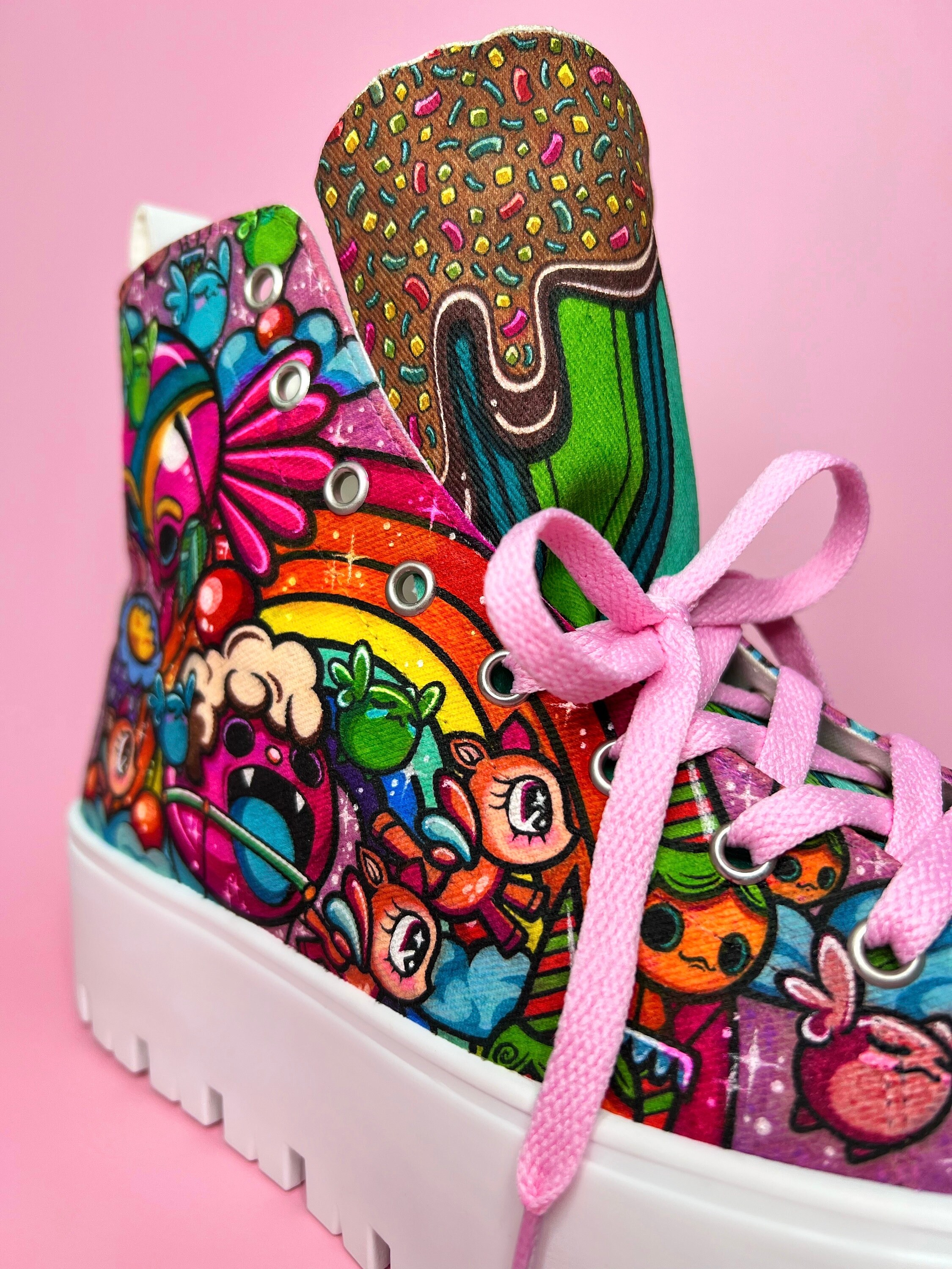 Candy Coated Sweet Tooth Cute Custom Hand Drawn Kawaii Art Platform ...