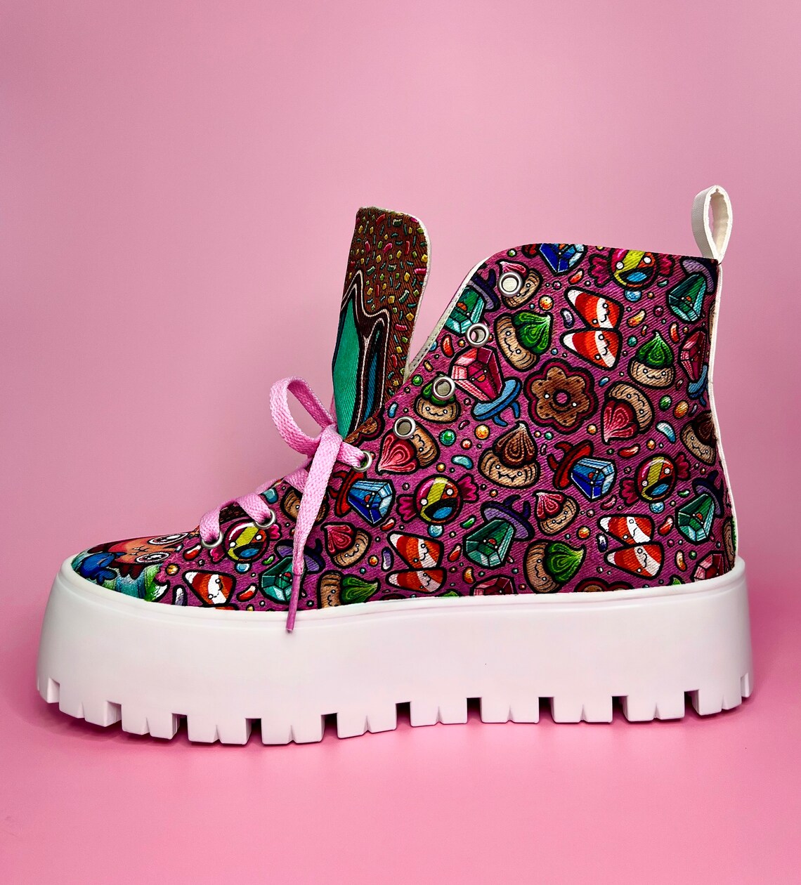 Candy Coated Sweet Tooth Cute Custom Hand Drawn Kawaii Art Platform ...