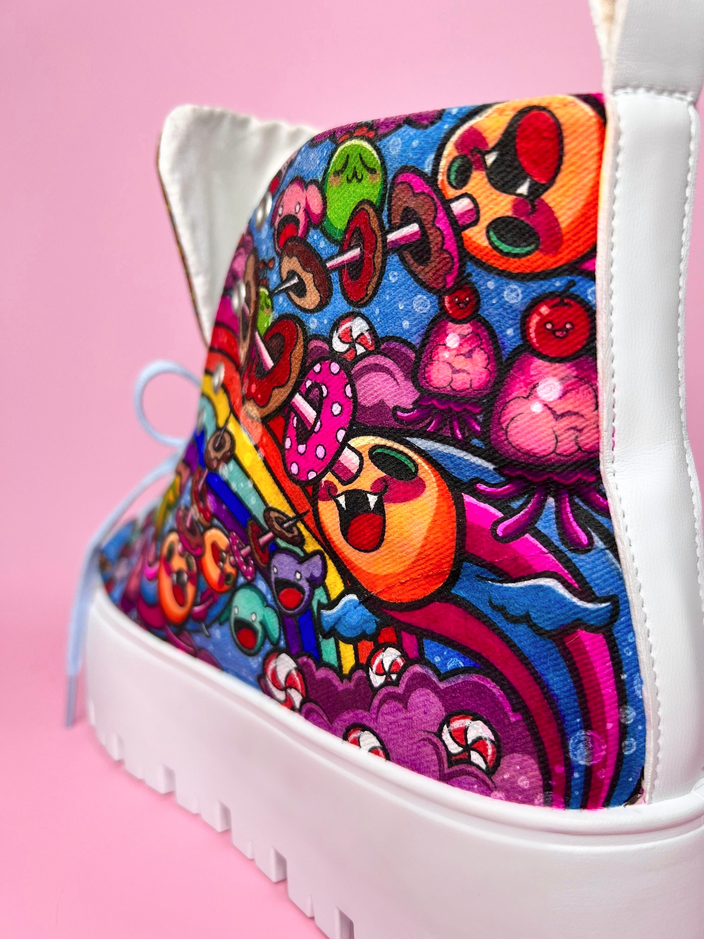 Candy Coated Sweet Tooth Cute Custom Hand Drawn Kawaii Art Platform ...