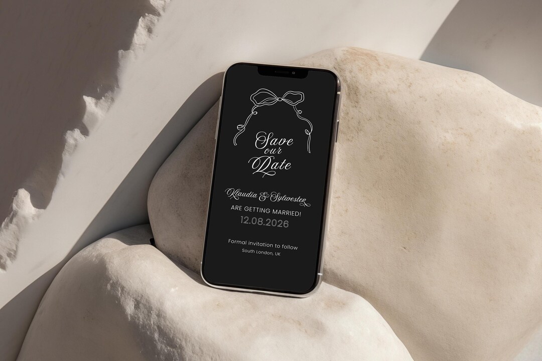 Digital SAVE THE DATE, E-invite Template, Editable Digital Mobile ...
